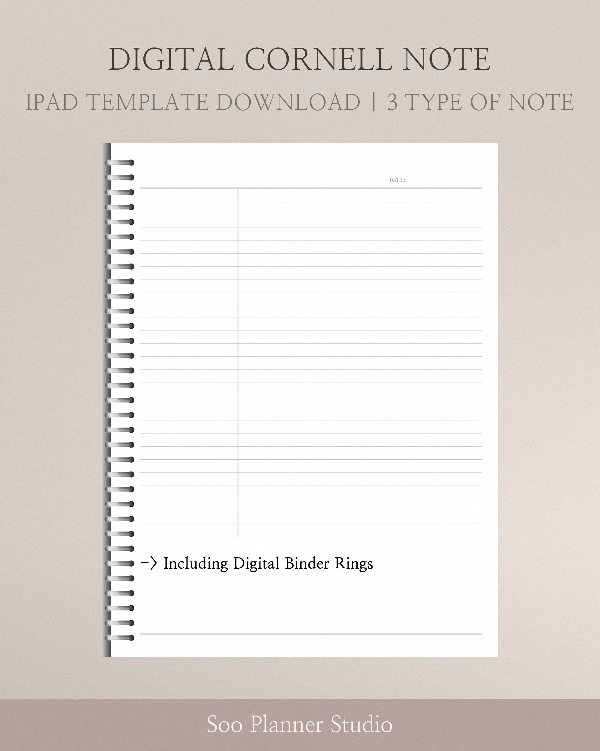 Digital Cornell Notes for iPad | Goodnotes Cornell Notes Taking for ...