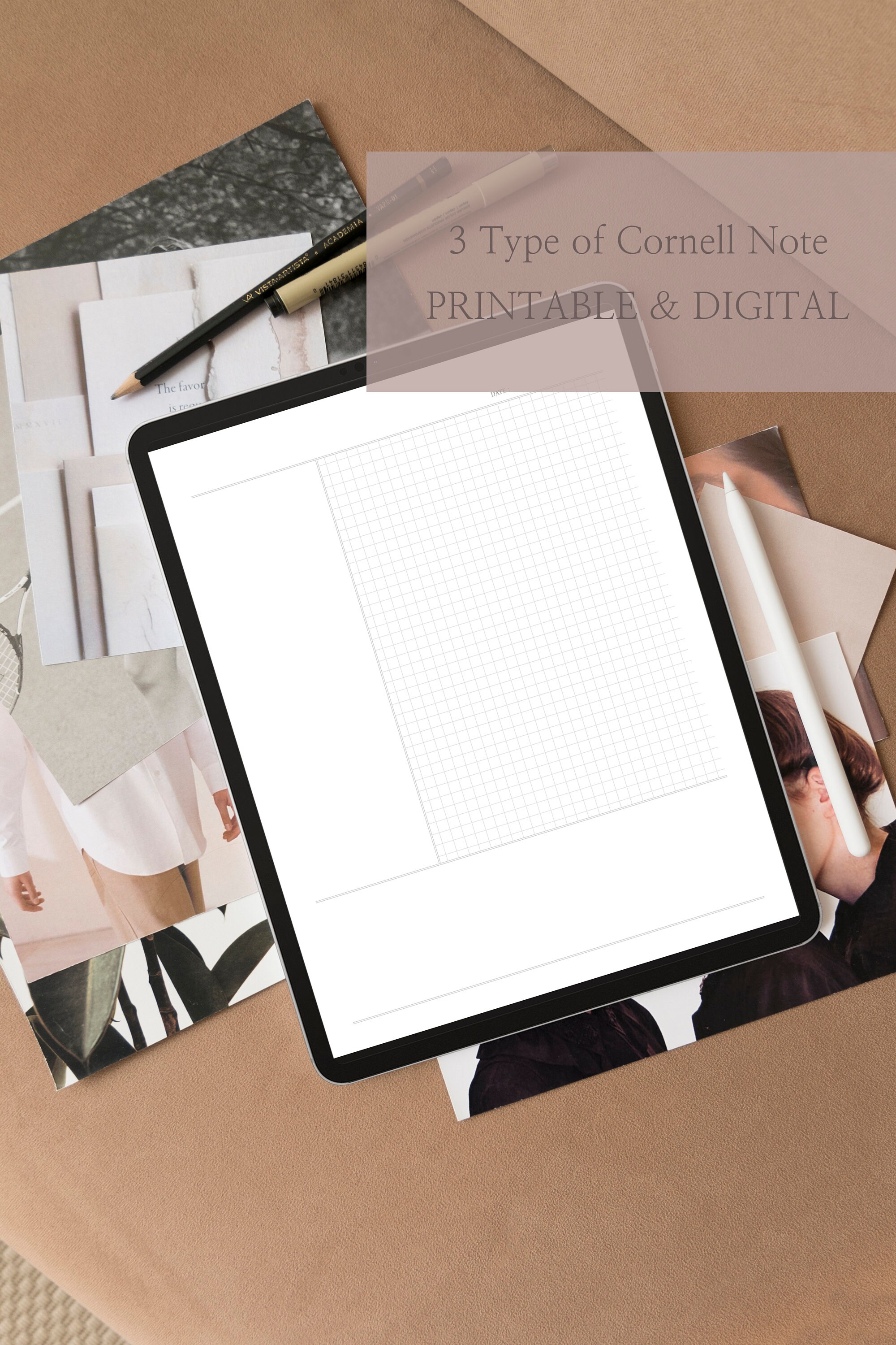 Cornell Note Taking Set | Printable Cornell Note Template | Digital ...