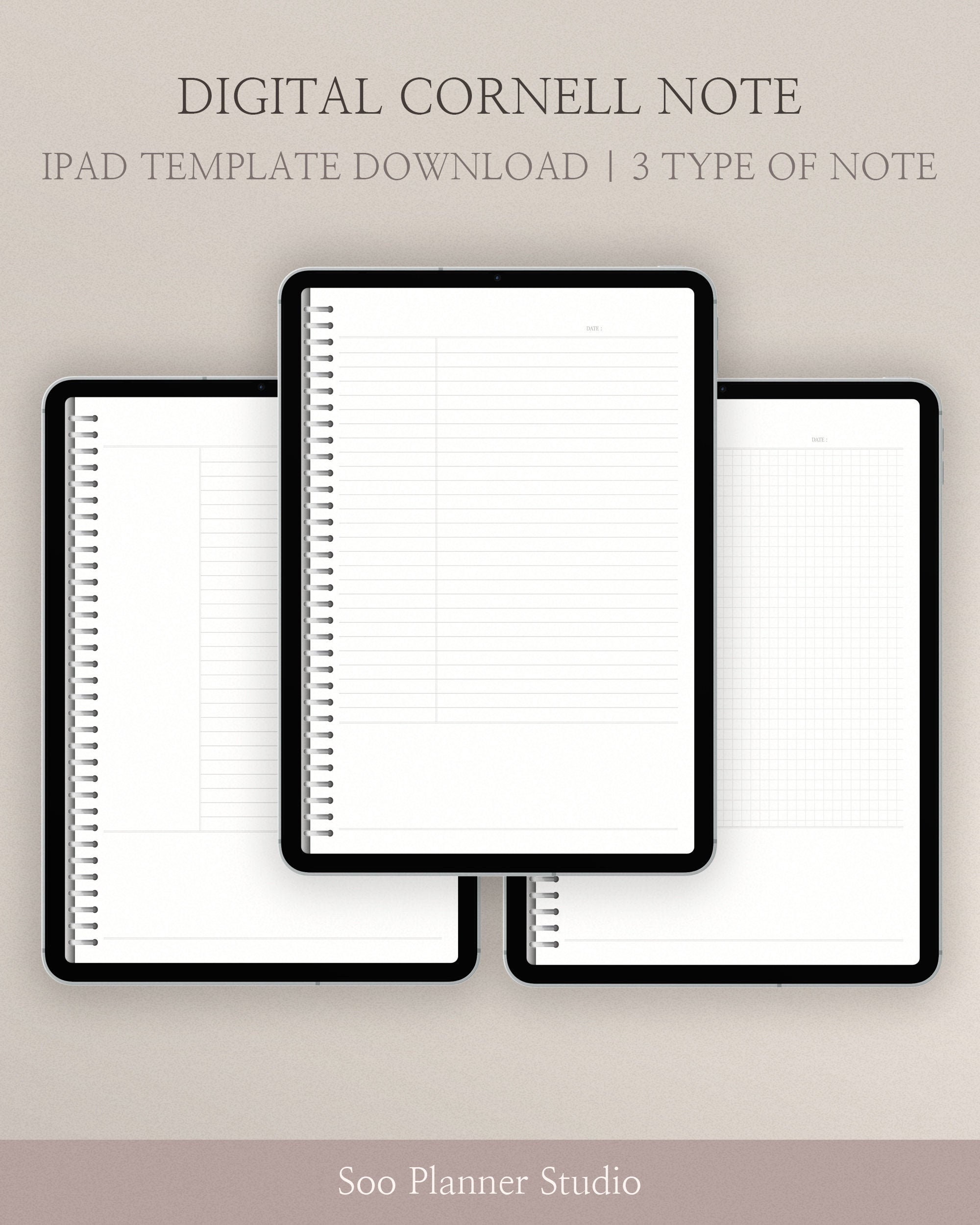 Digital Cornell Notes for iPad | Goodnotes Cornell Notes Taking for ...