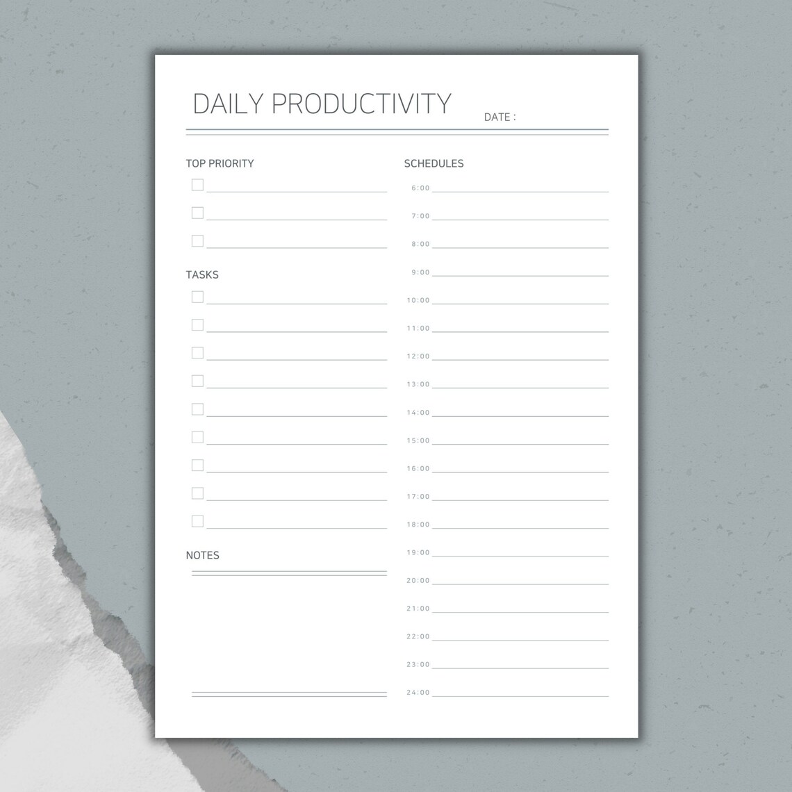 DAILY PRODUCTIVITY PLANNER Printable Productivity Planner - Etsy