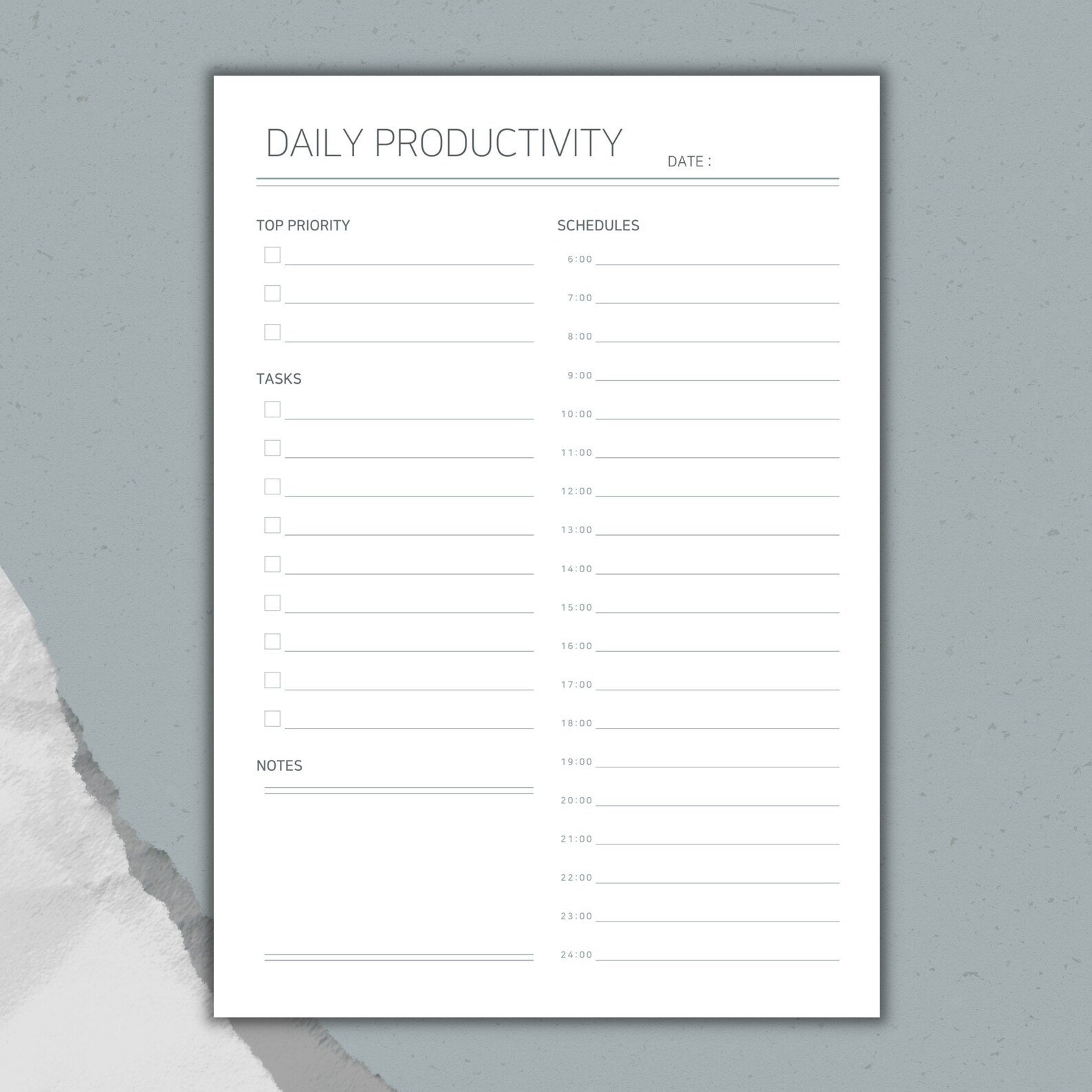 DAILY PRODUCTIVITY PLANNER Printable Productivity Planner - Etsy