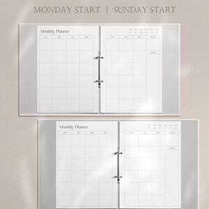 Undated Monthly Planner Template Perpetual Calendar Pdf - Etsy