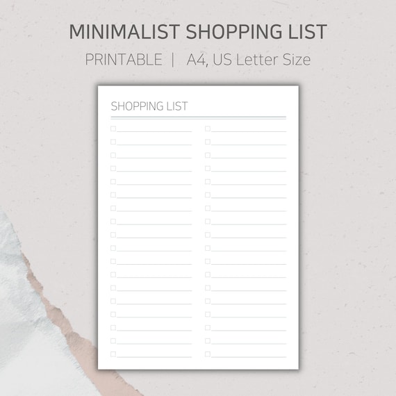 Blank Shopping List Printable Template Grocery Shopping List Template