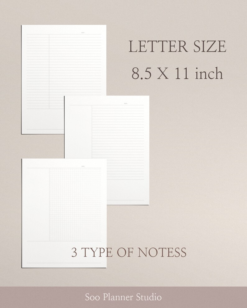 Cornell Note Taking Set | Printable Cornell Note Template | Digital ...
