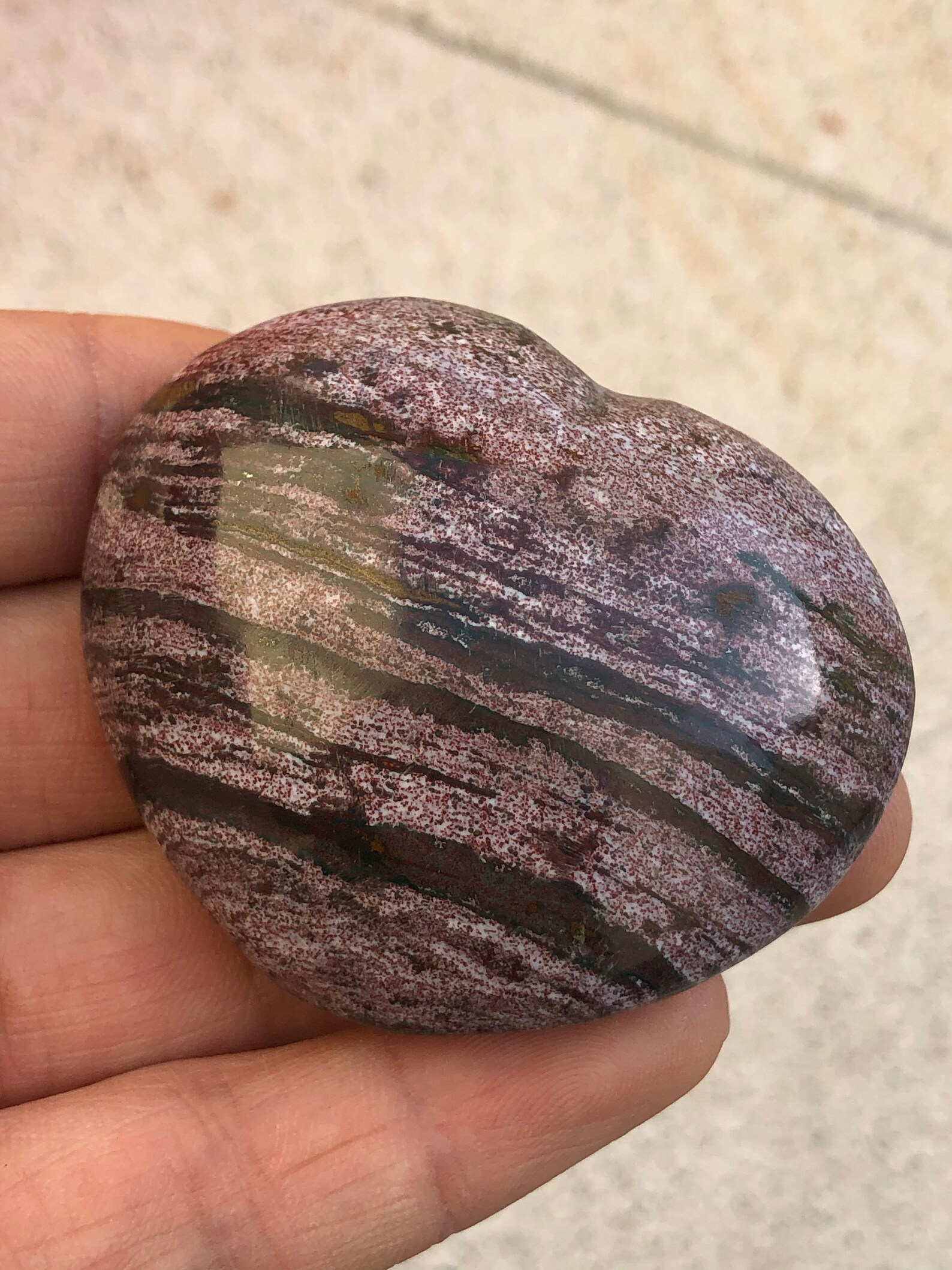 76g Natural Amazing Ocean Jasper Agate Geode Crystal Heart | Etsy