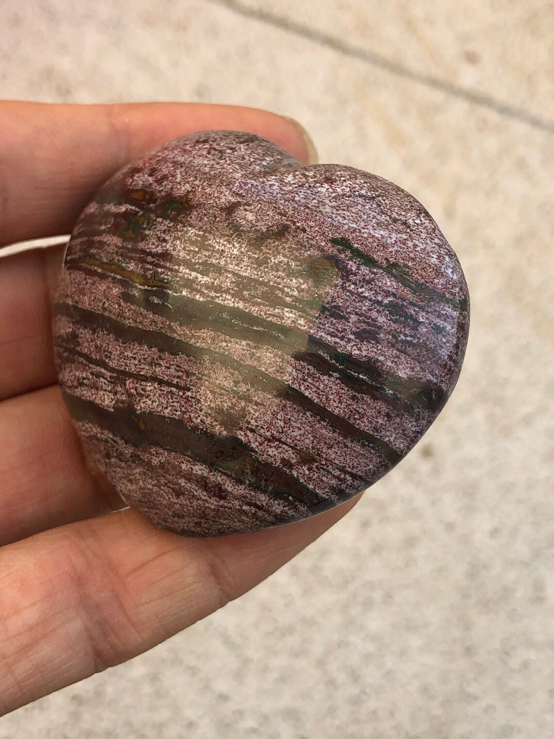 76g Natural Amazing Ocean Jasper Agate Geode Crystal Heart | Etsy