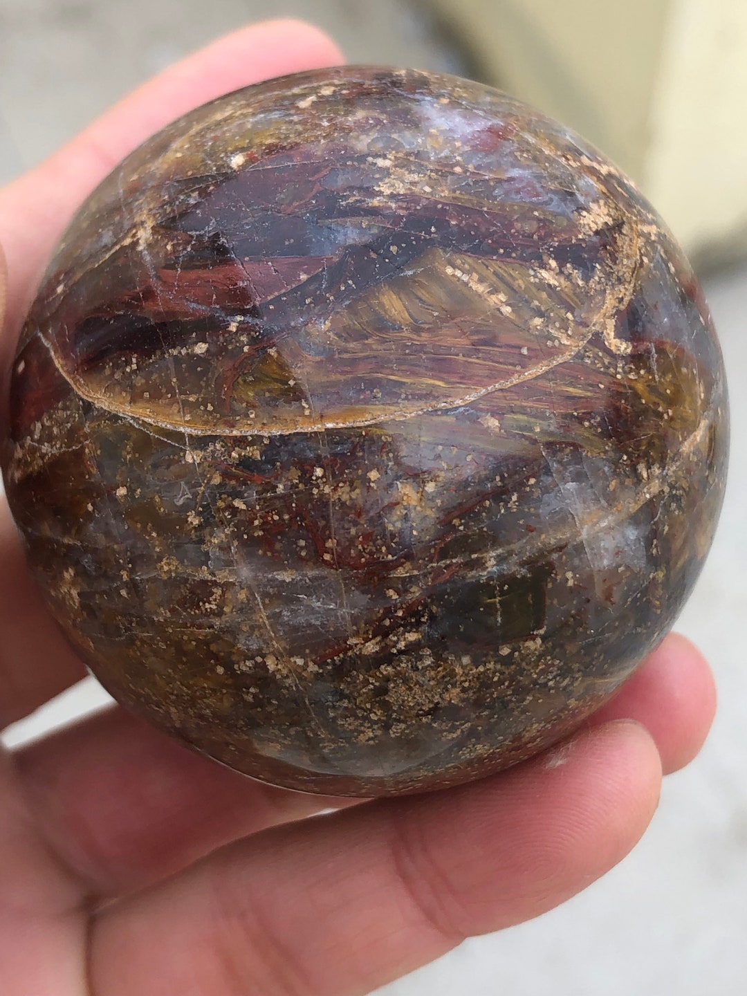 247g RARE PIETERSITE Polishing Stone CRYSTAL Ball G460 - Etsy