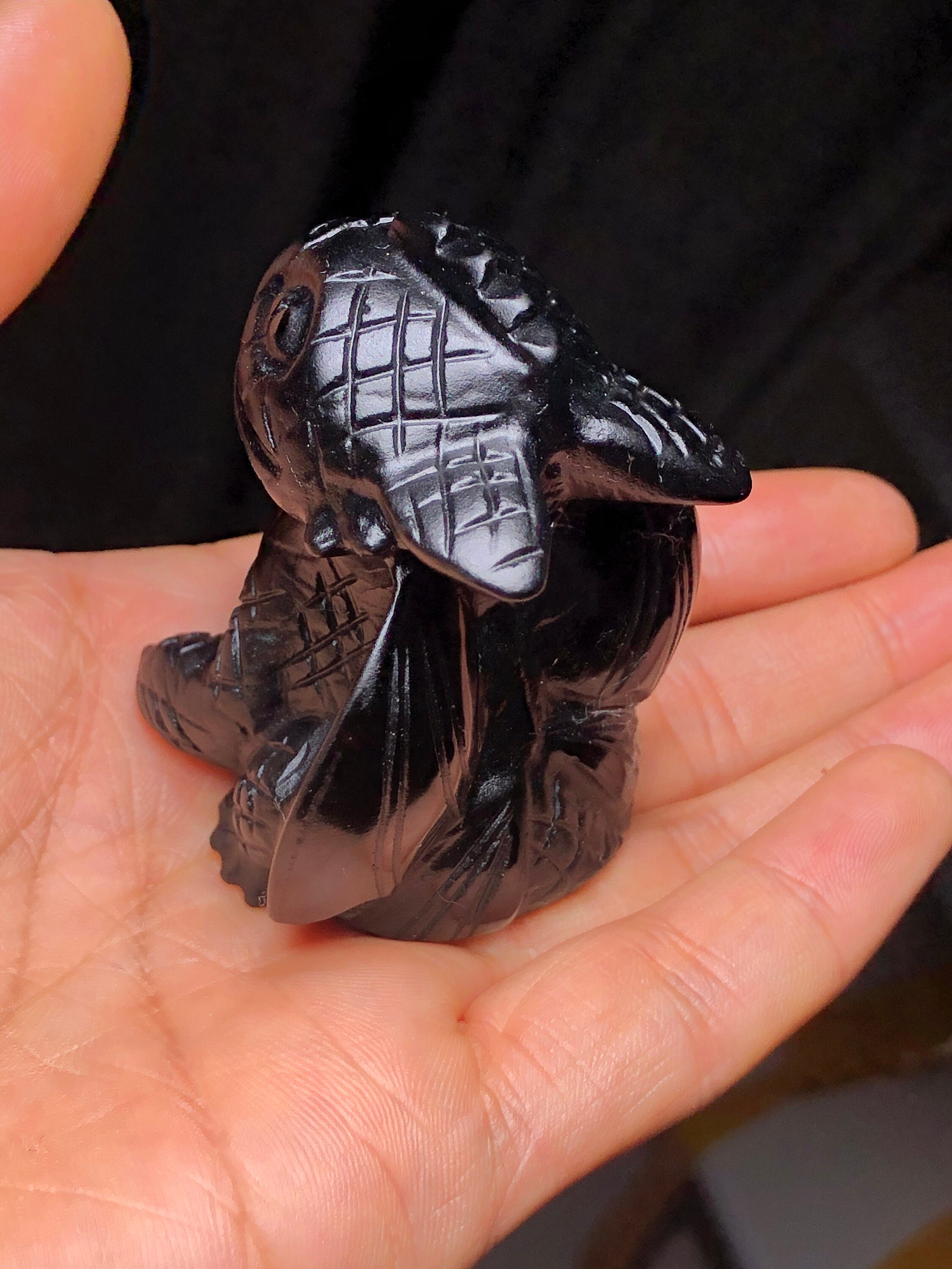 87g Natural Obsidian Flying Dragon Crystal Ornaments - Etsy UK