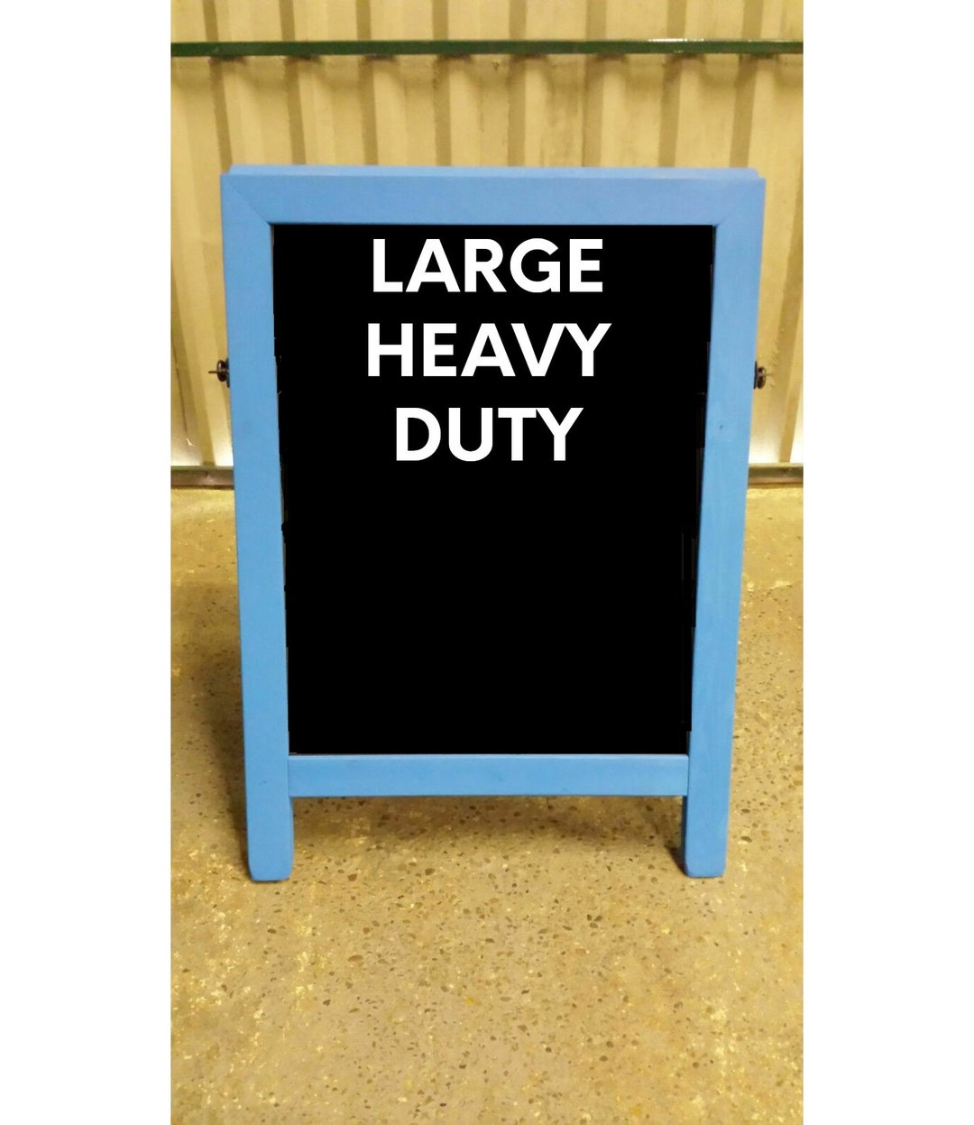 Heavy Duty Pavement Board Chalkboard Blackboard 100cm X 72cm 14kgs BLUE ...