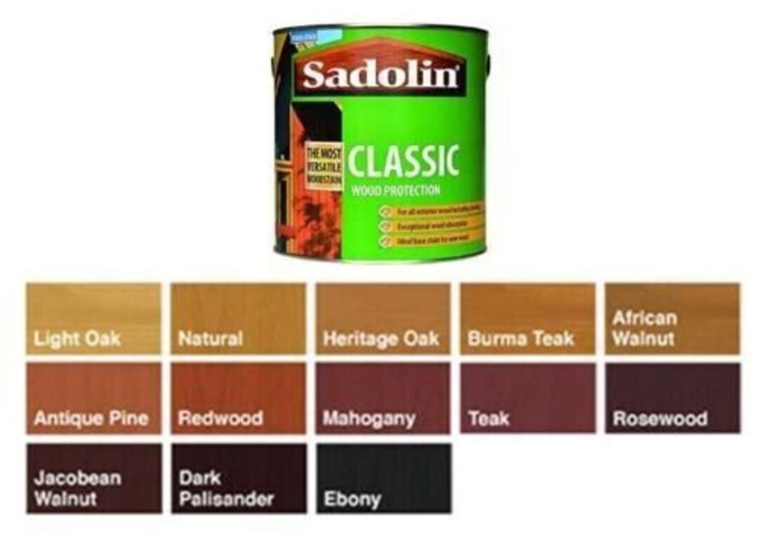 Sadolin Classic All Purpose Woodstain - All Colours - 1 LTR - Etsy
