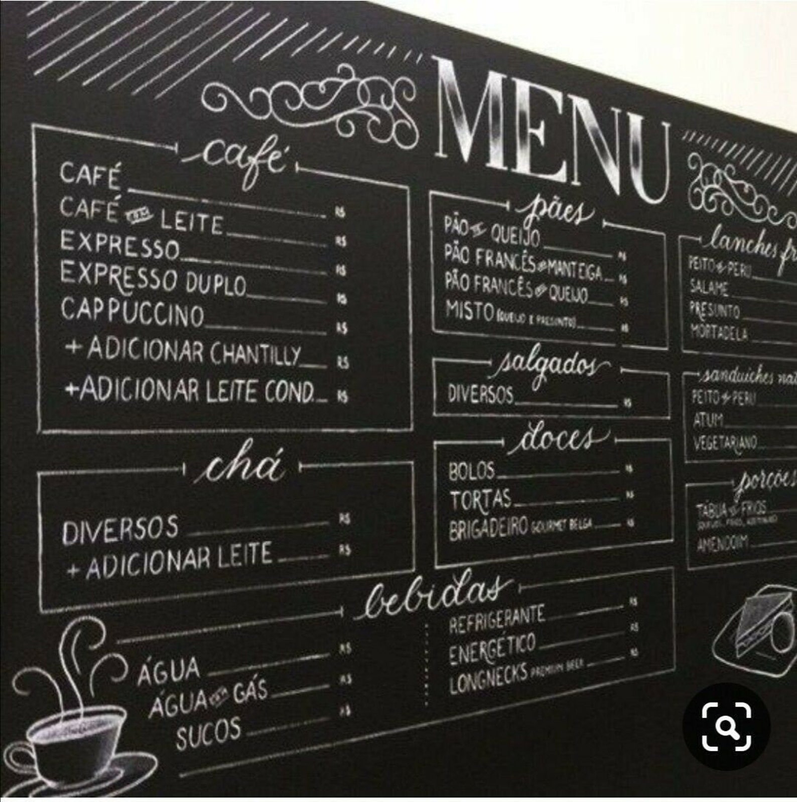 Large Chalkboard Blackboard Menu Board 36 X 24 | Etsy