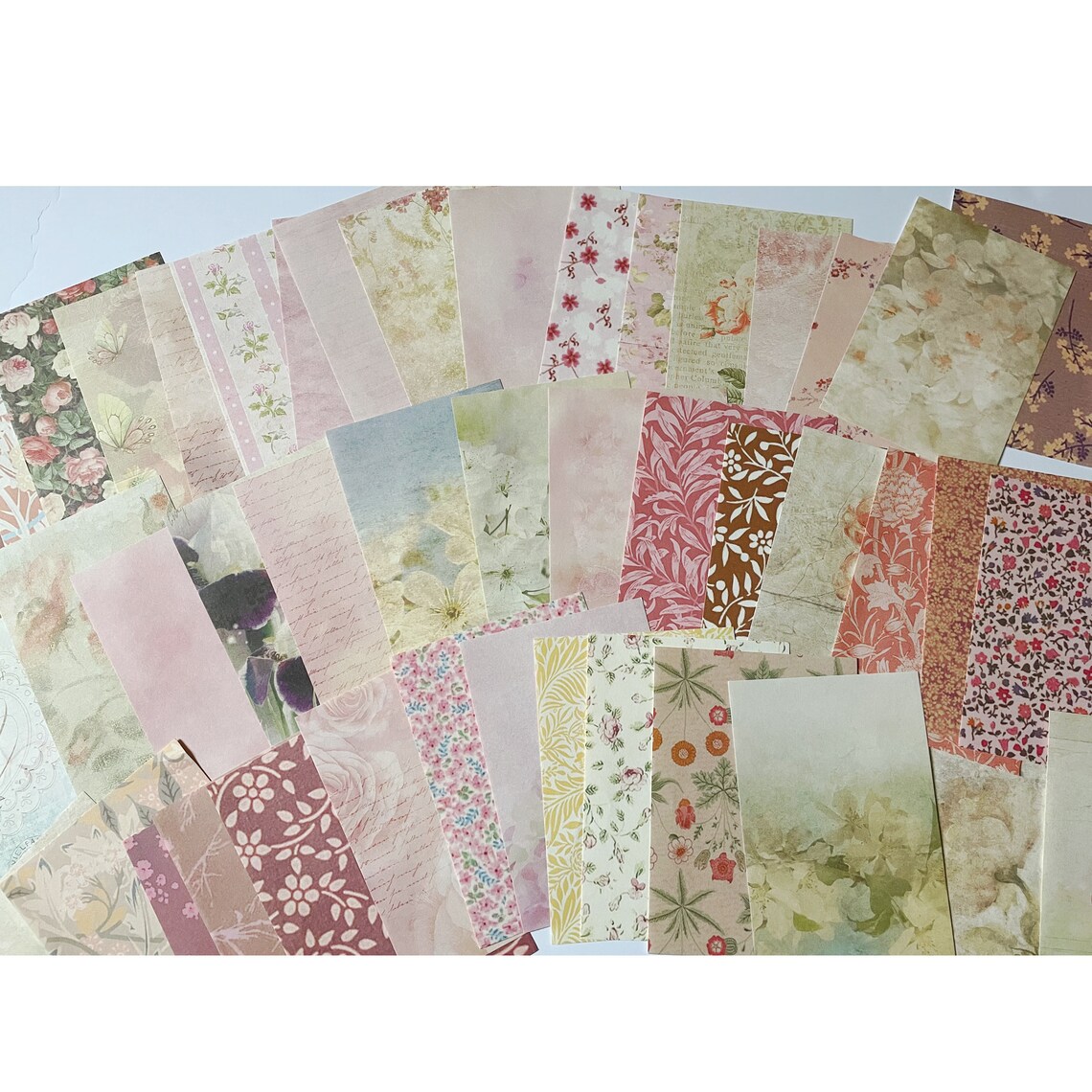 50 Background Papers With Vintage Designs, Junk Journaling Ephemera ...