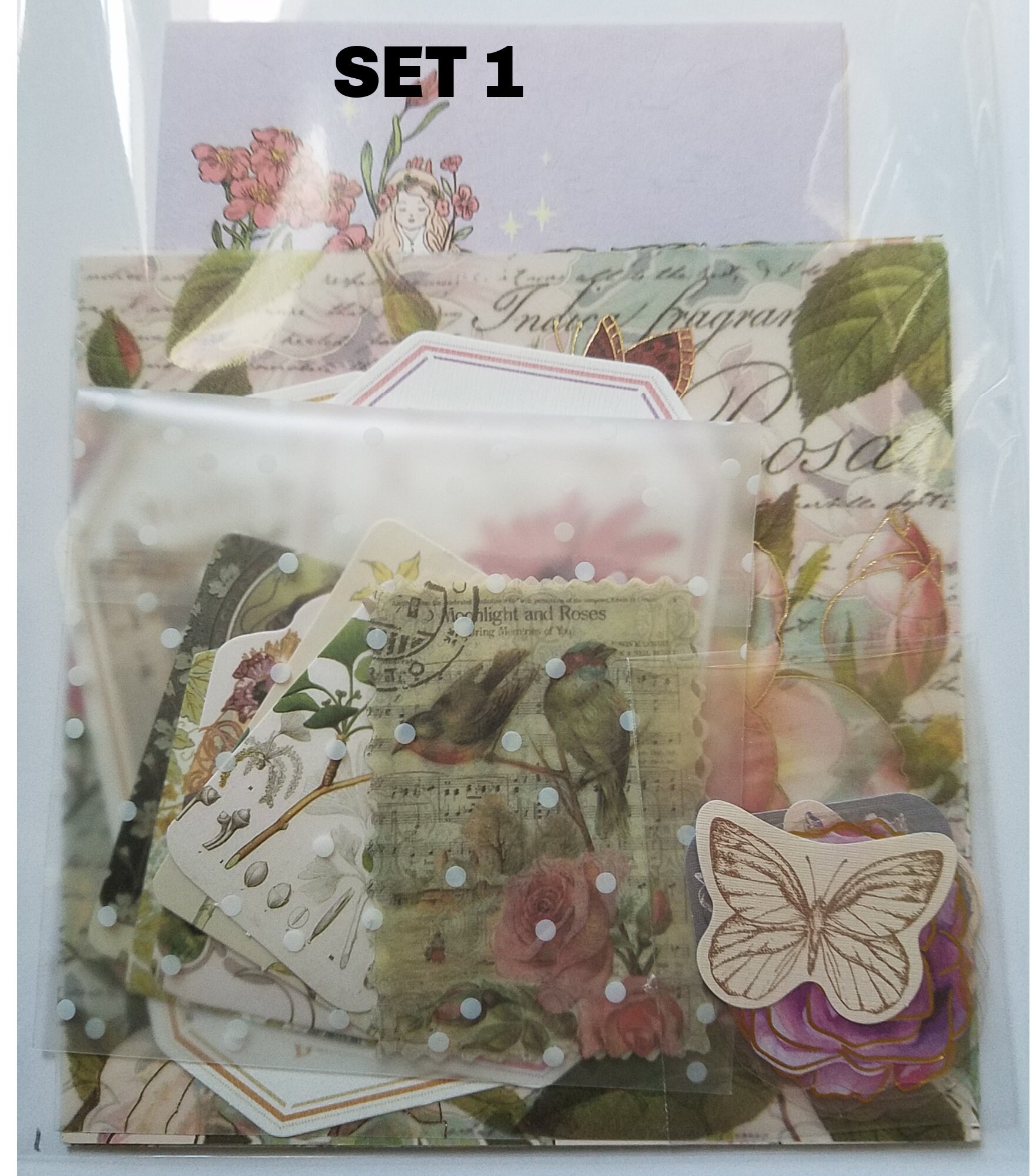 Ephemera Pack Paper Ephemera Stickers Tags Junk Journal - Etsy