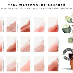 Realistic Procreate Watercolor Brush Pack, Wet Painting Brush Bundle, Procreate Brushes ...
