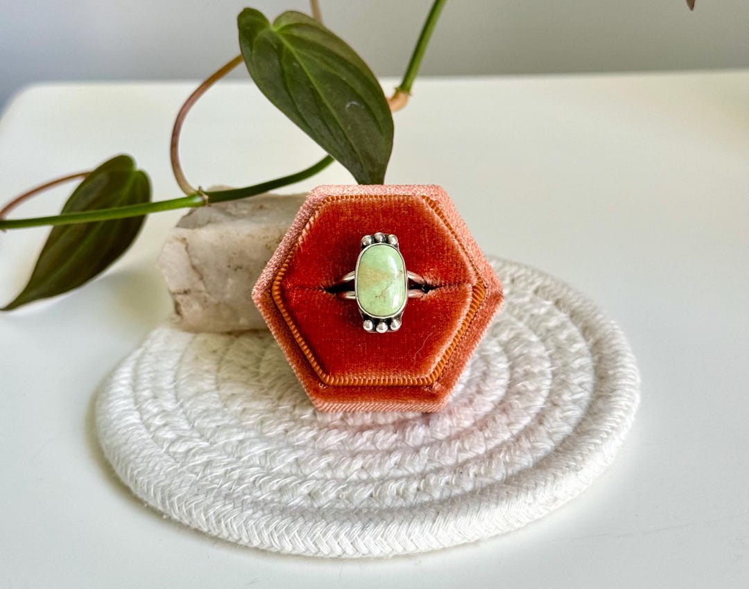 Turquoise Sterling Silver Split Shank Ring Size 5.75 Southwestern ...