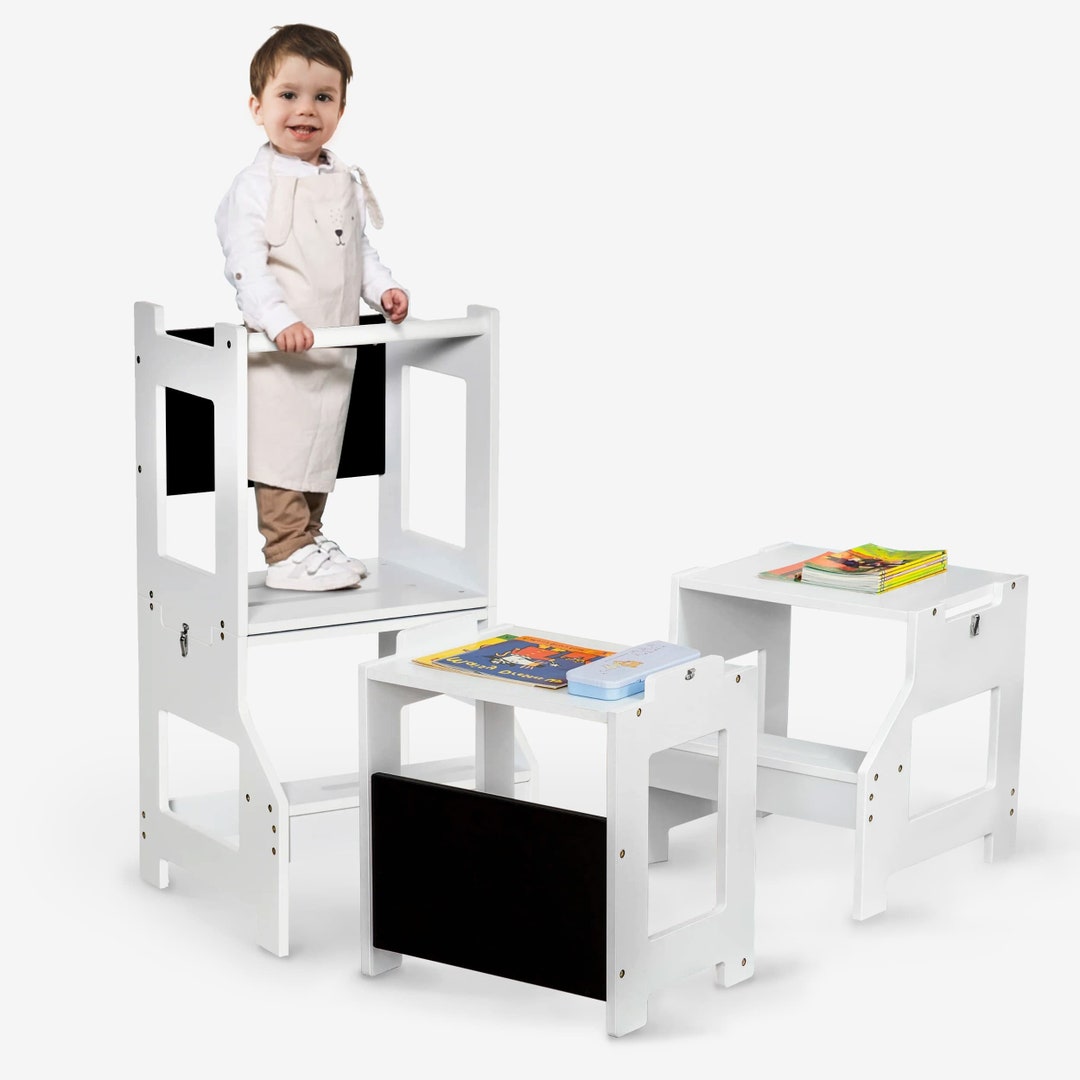 Tower Learning Observation Montessori Desk Wood Helper Kitchen - Etsy