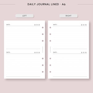 A6 Printable Insert Gratitude Diary Planner | Edit Daily Journal ...