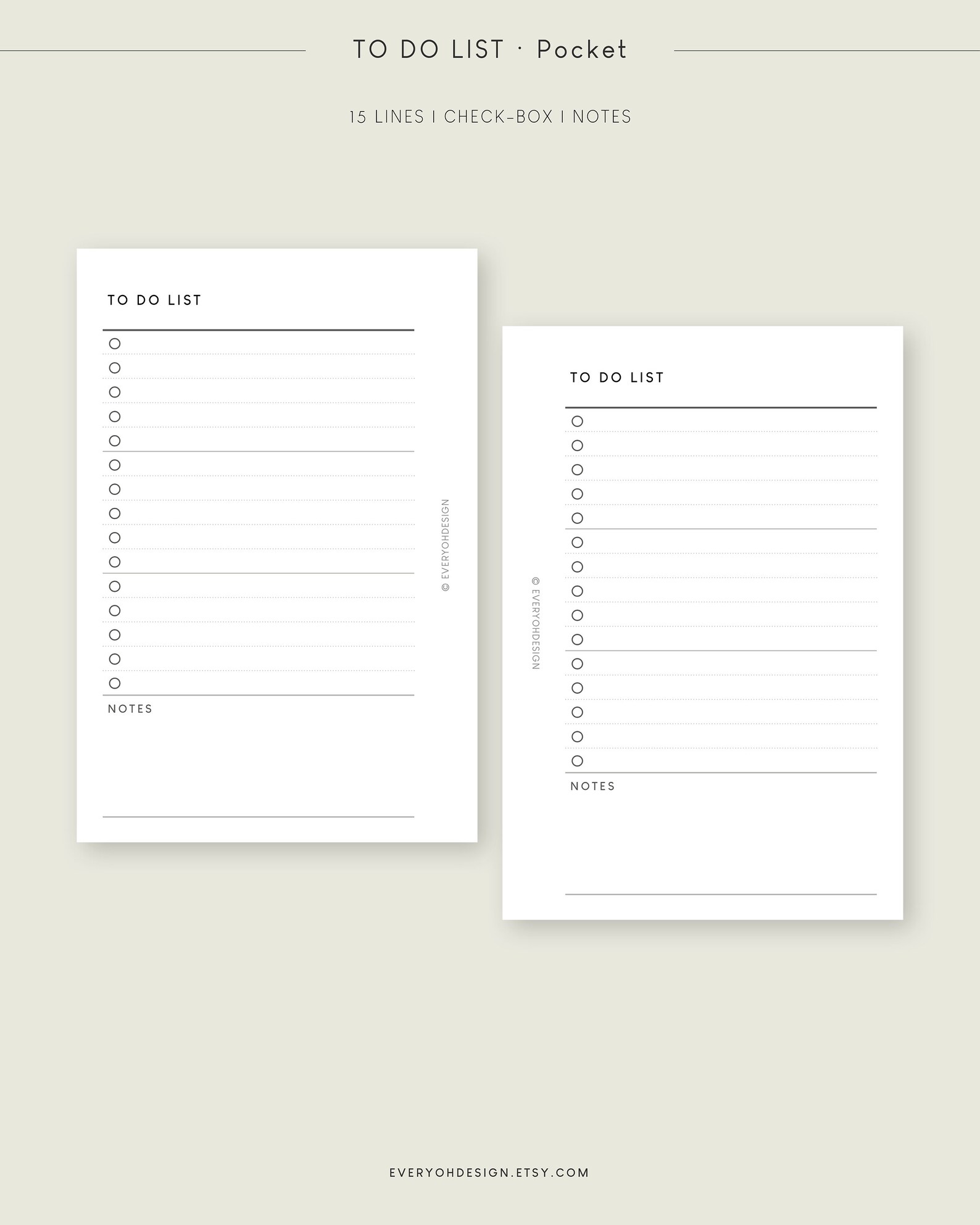 Pocket To-do List Printable Inserts | Editable to Do List Template ...