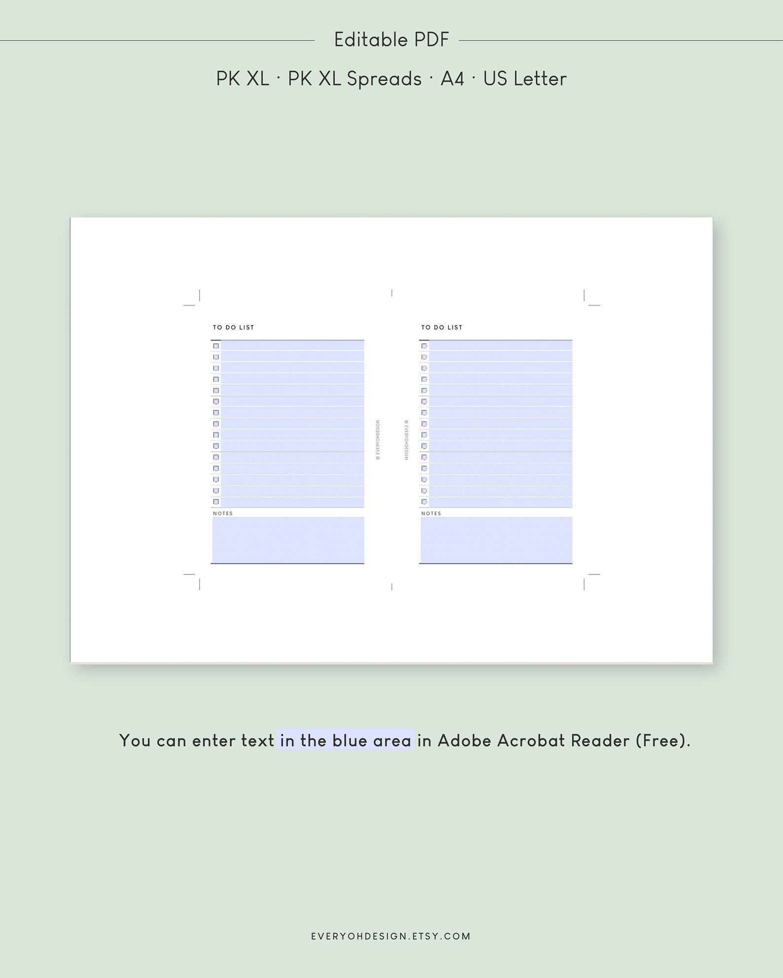 Pocket Plus to Do List Printable Checklist Planner Fillable Editable ...
