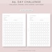 100 Day Challenge Printable Set 30 Day Tracker A4 Letter Template 50 ...