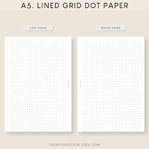 Printable Lined Dot Grid A5 Note Blank Paper Bullet Journal Dot Paper ...