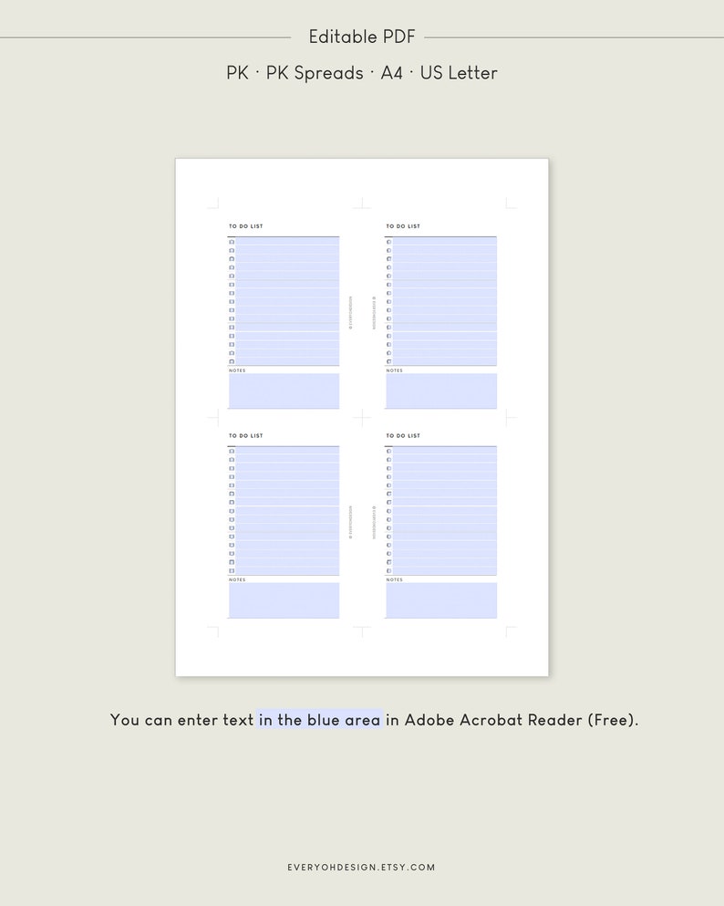 Pocket To-do List Printable Inserts | Editable to Do List Template ...