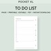Pocket Plus to Do List Printable Checklist Planner Fillable - Etsy