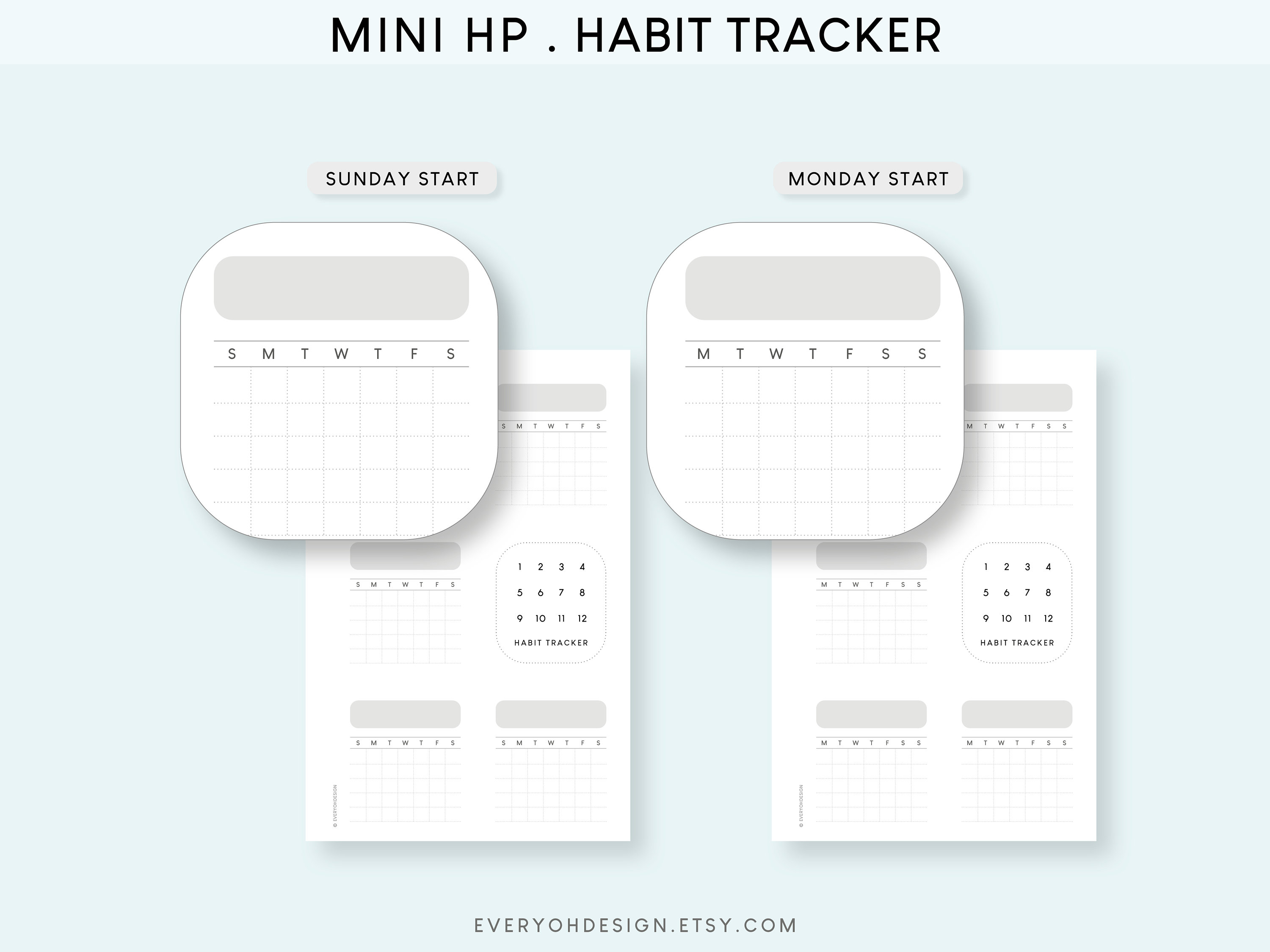 Mini Happy Planner Habit Tracker Printable (PDF) - Etsy
