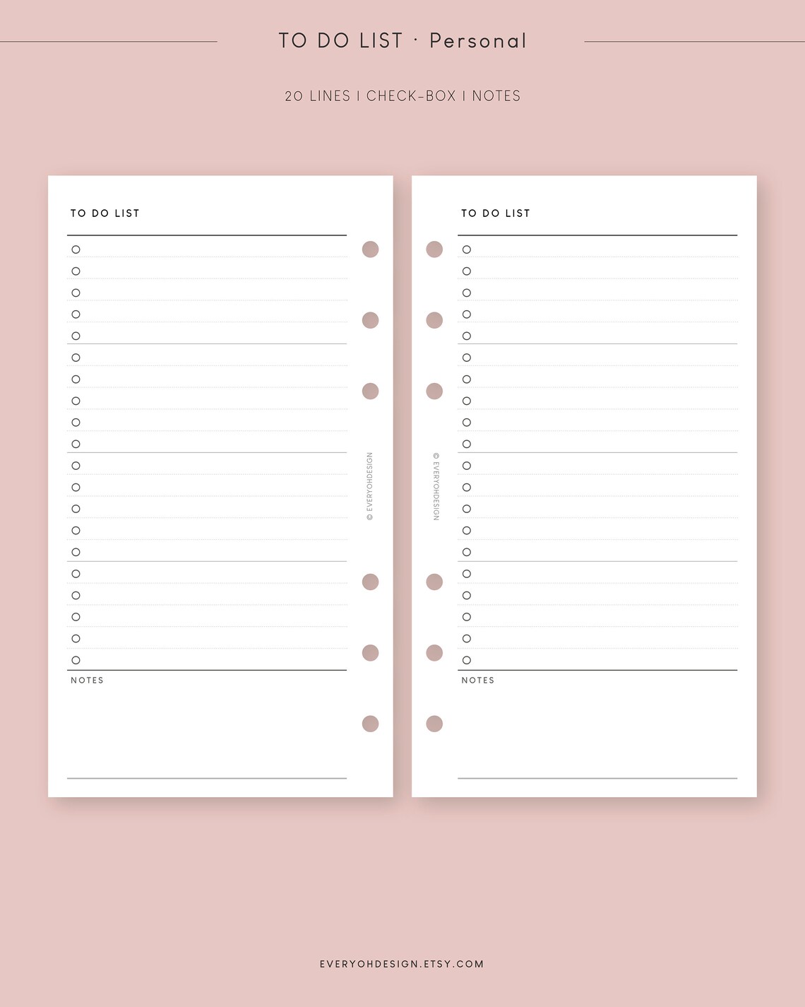 Editable to Do List Personal Template Printable Planner Inserts ...