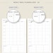 Weekly Meal Grid A5 Planner Insert Grocery Shopping List Printable Menu ...