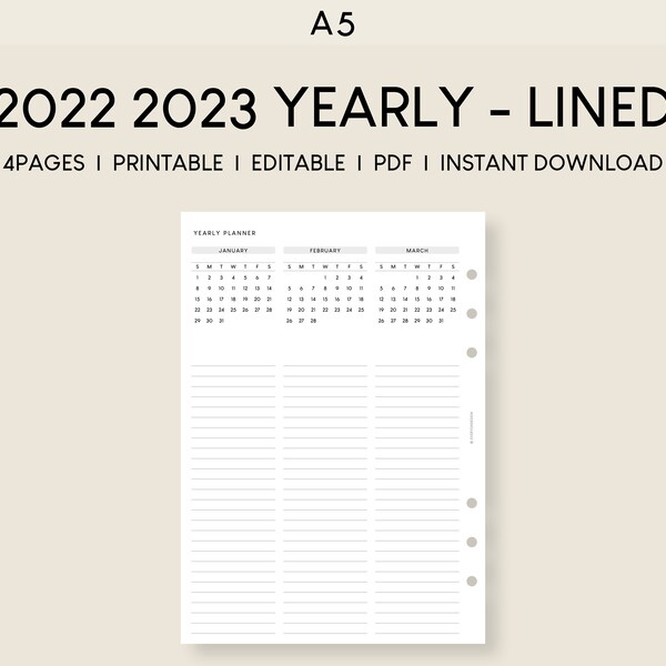 Columns Calendar - Etsy