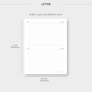 A4 & Letter Printable Daily Journal | Undated Planner Diary Log ...