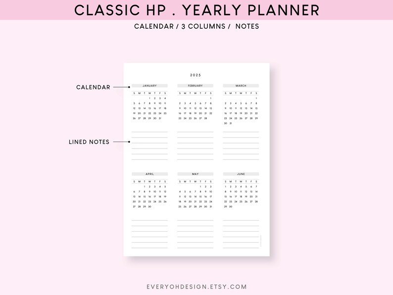 2025 Yearly Planner: Classic Happy Planner Printable (PDF) - Etsy