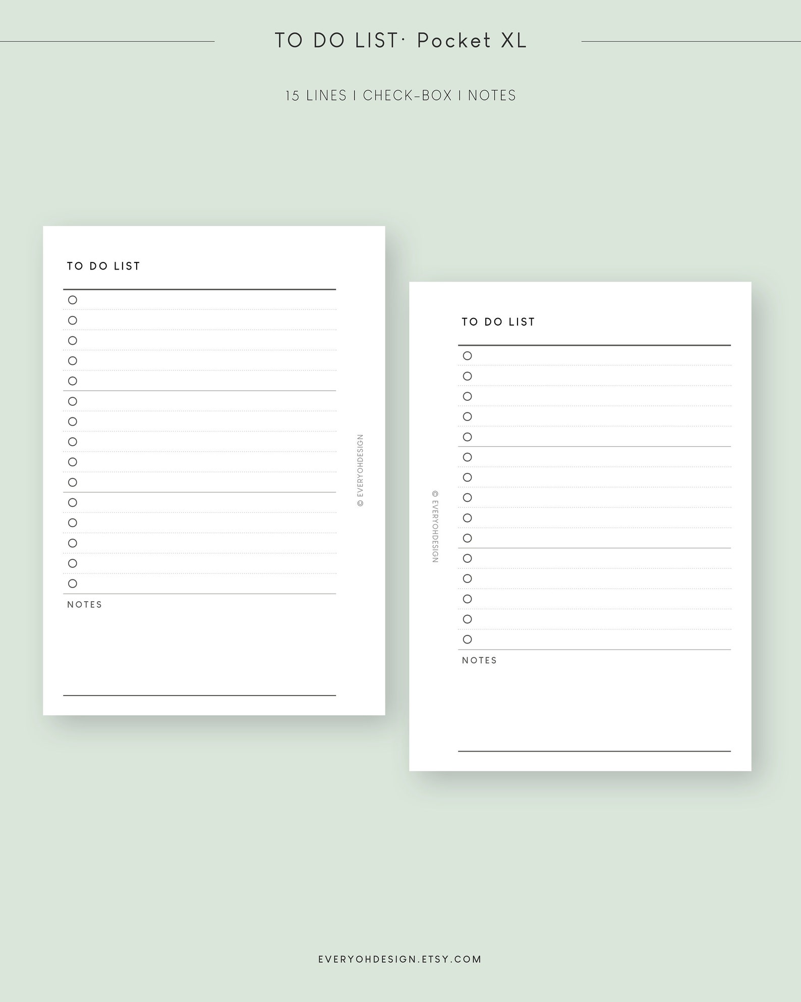 Pocket Plus to Do List Printable Checklist Planner Fillable Editable ...