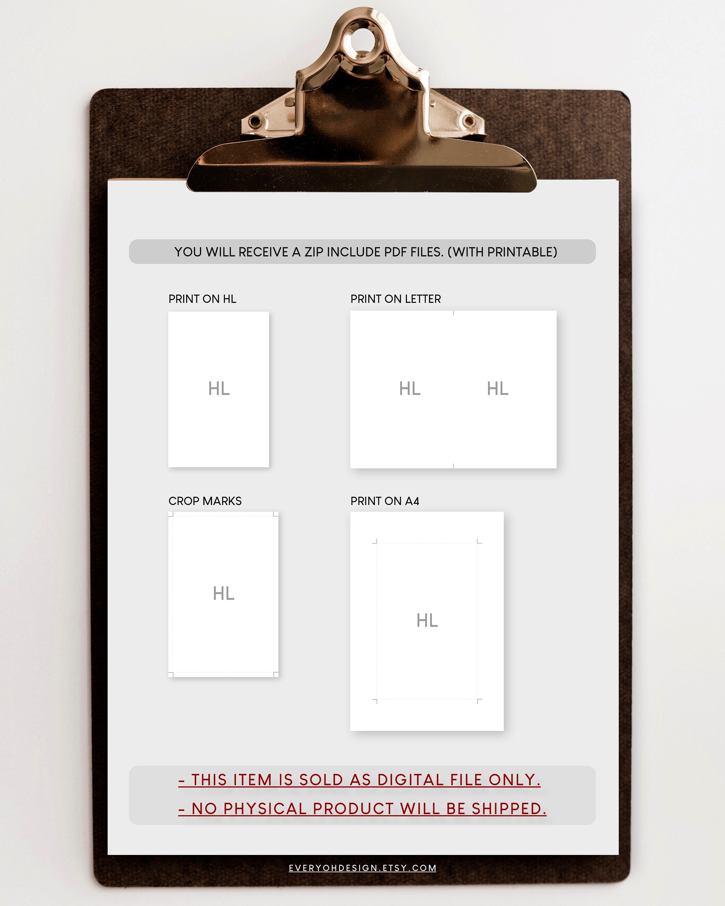 Blank Lists Grid & Lined Half-letter Printable Planner | Minimalist ...