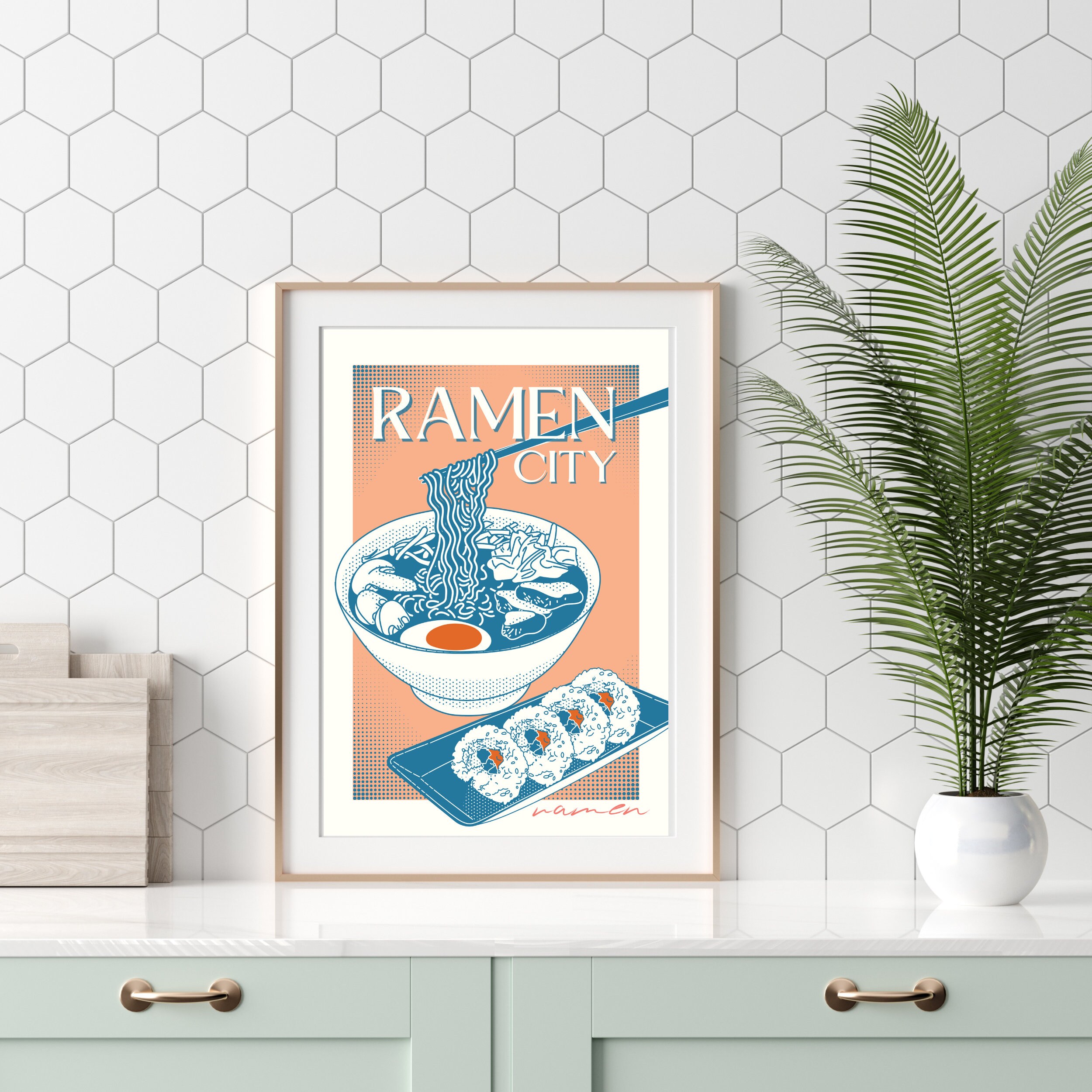 Ramen Japanese Noodles Poster Artwork Wallart A3 or A2 - Etsy
