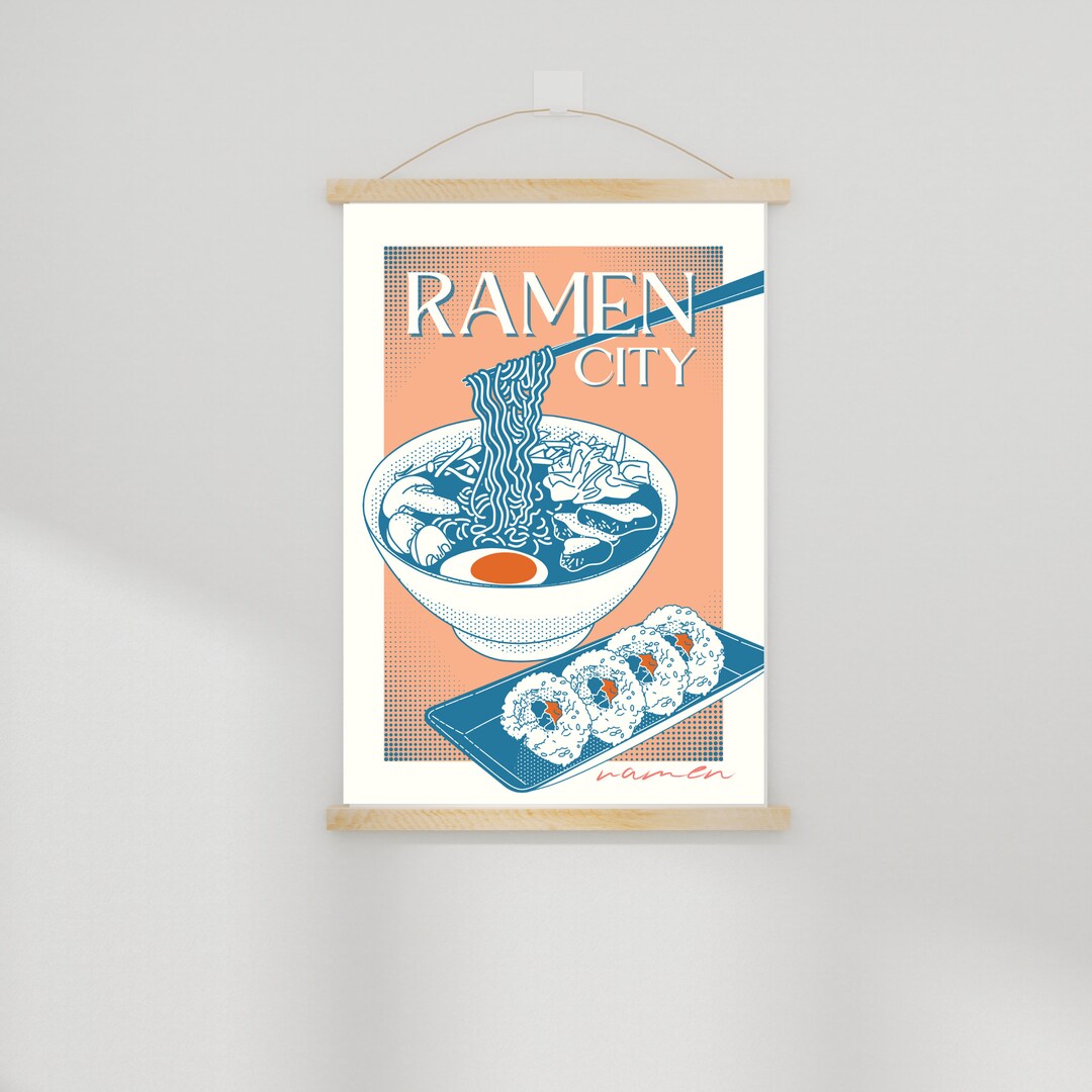 Ramen Japanese Noodles Poster Artwork Wallart A3 or A2 - Etsy