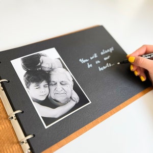 Personalized Memory Book | Funeral Guest Book | Book of Condolences ...