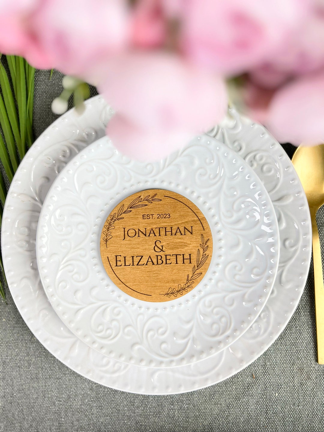 Custom Wedding Coasters Set - Unique Wedding Favors in Bulk | Rustic ...