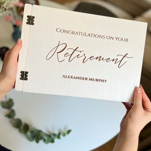 Personalized Retirement Gift | Custom Photo Album | Guest Book ...