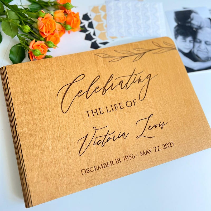 Memorial Guest Book - Etsy