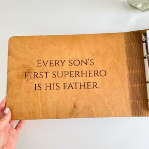 First Father's Day Gift | Wooden Polaroid Photo Album | Gift for Dad ...
