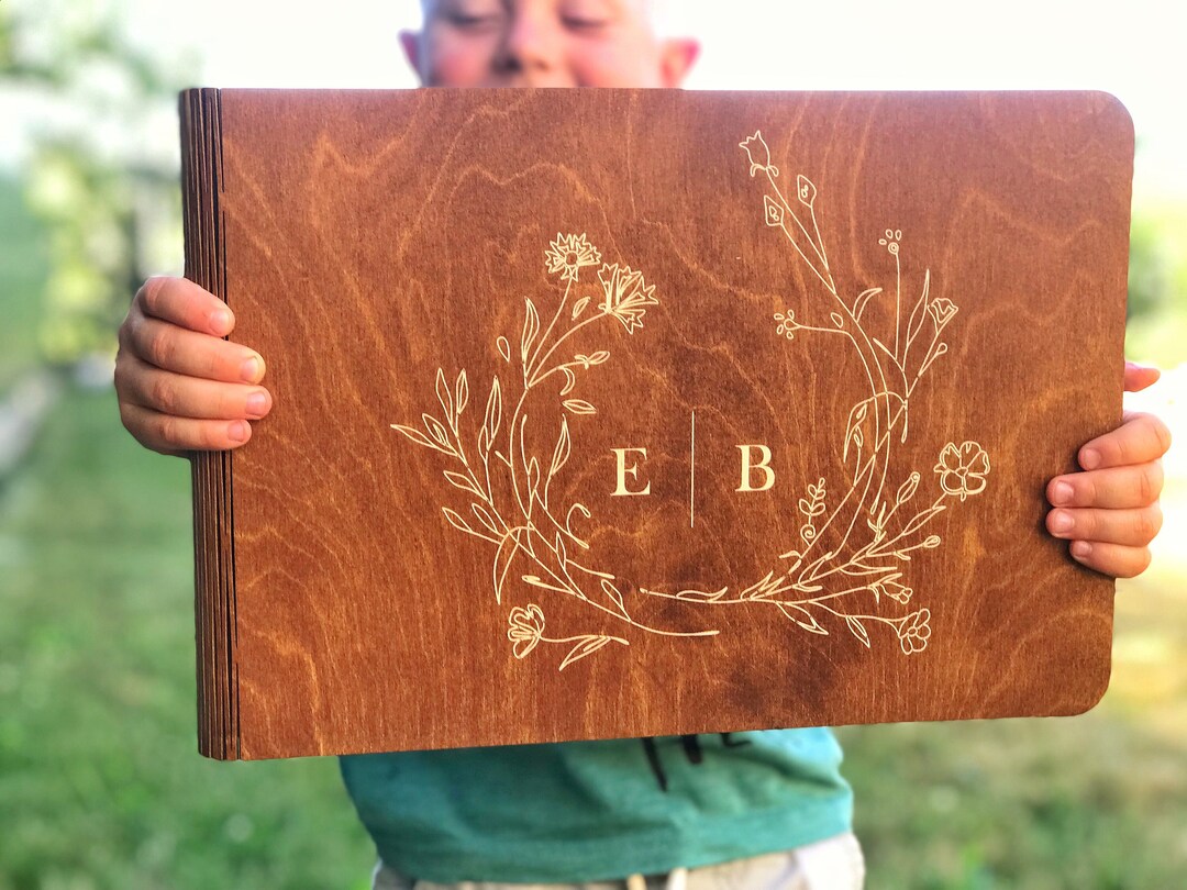 Personalized Scrapbook | Wooden Photo Album | Polaroid Instax Photo ...