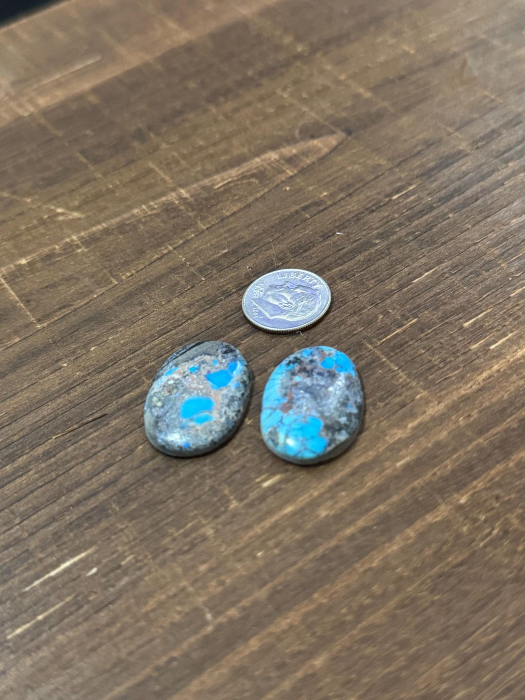 Genuine Stabilized Morenci Turquoise Pair, Turquoise, Western Jewelry ...