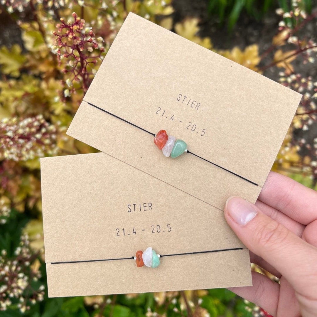 Bracelet All Zodiac Signs Gemstone Healing Stone Birthstone Minimal ...