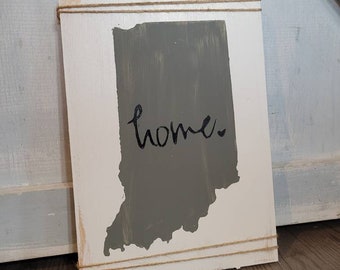 Indiana Home Sign | Etsy