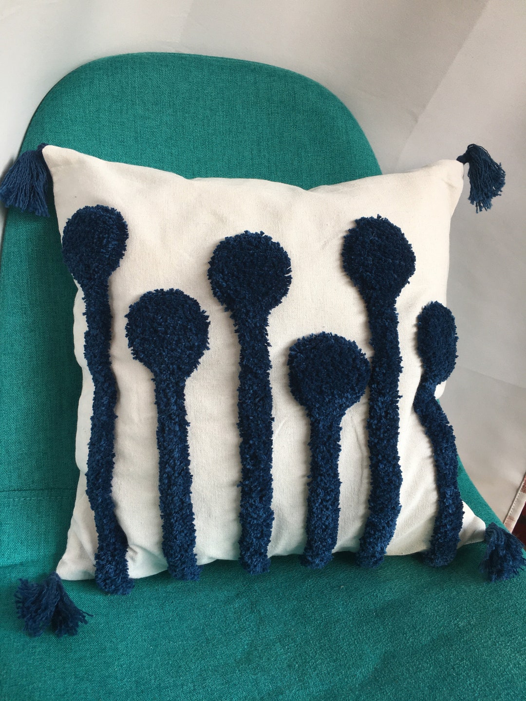 Scandi Pillow, Scandi Pattern, Scandi Cushion Cover, Dark Blue - Etsy