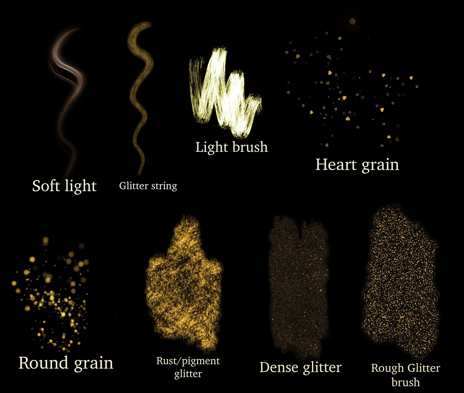 Procreate Glitter & Glow Brush Set set of 30 Glitter - Etsy