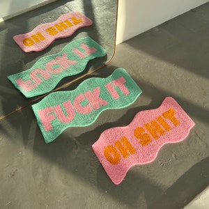 Custom Funny Text Rug, Personalized Tufted Rug With Phrase, Funky Swear ...