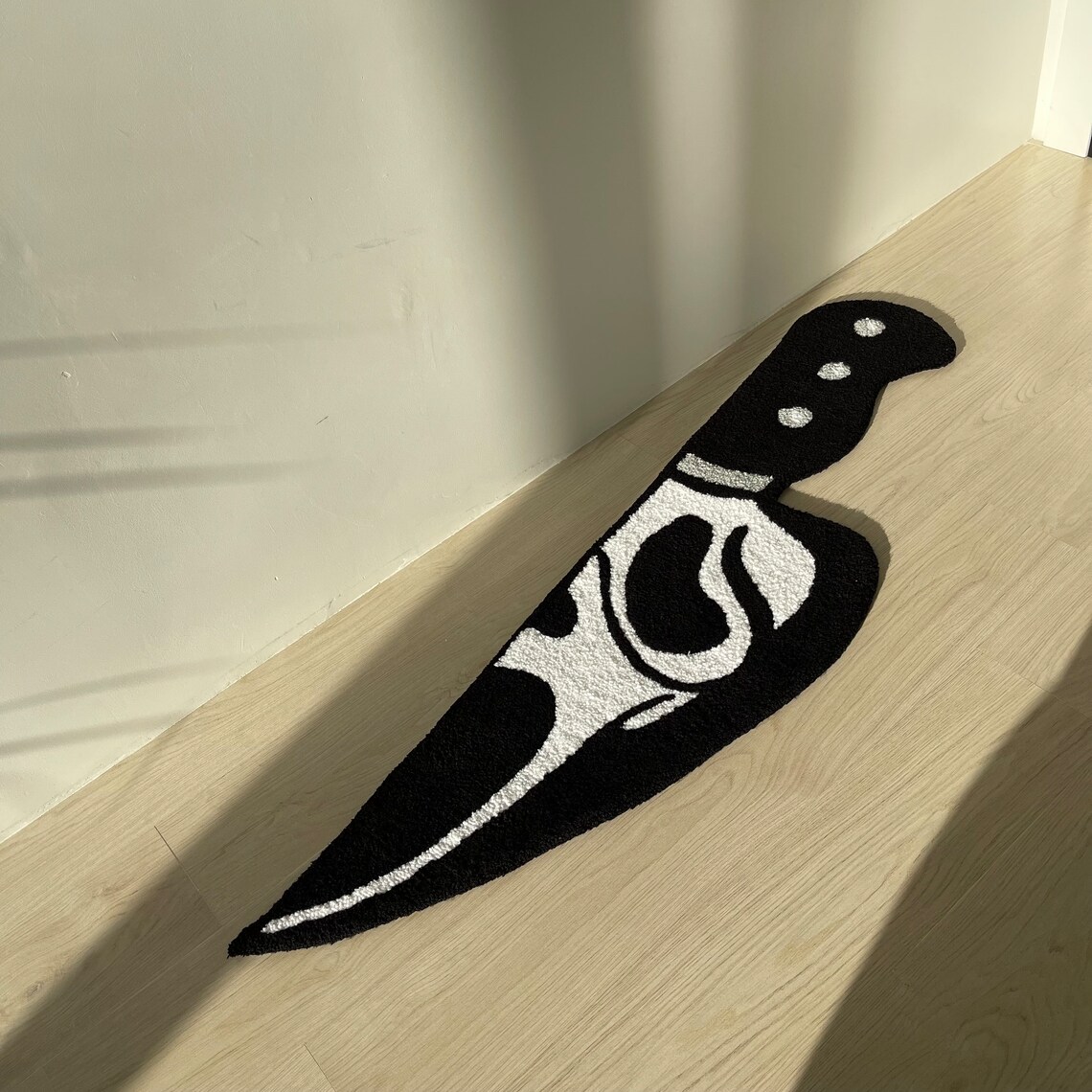 Already Made Rug, READY TO SHIP Halloween Home Decor, Scream Knife ...
